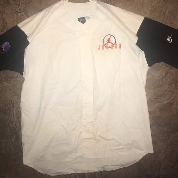 Jordan | Shirts | Vtg Nike Air Jordan Baseball Jersey Aqua 8 Viii ...